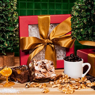 2-piece Holiday Fudge & Nuts Box | Culinary Apple